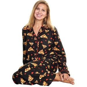 Intimates & Sleepwear | Pizza Love Cozy Plush Fleece Classic Pj Set Nwt ...